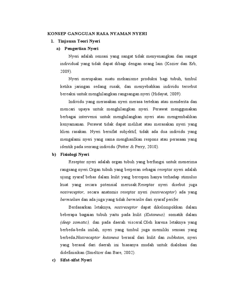 Memahami Konsep Nyeri dan Fisiologinya | PDF