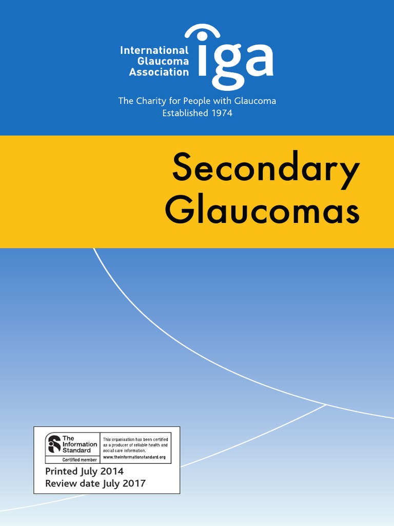Secondary Glaucoma IGA | Download Free PDF | Glaucoma | Cornea