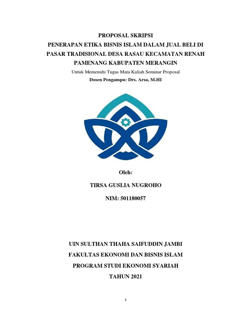 Proposal Skripsi Tirsa Guslia Nugroho (501180057) | PDF