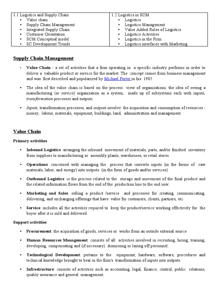 Introduction To Logistics and Supply Chain | PDF | Logistics | Supply ...