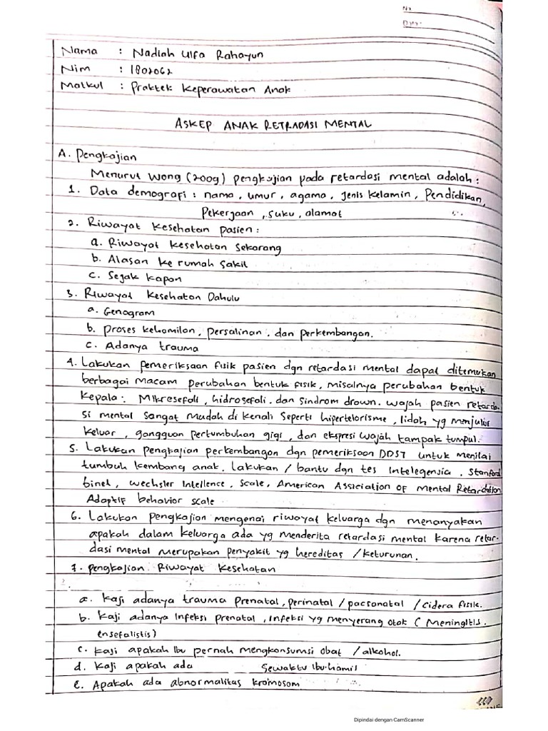 Askep Kep - Anak RETRADASI MENTAL | PDF
