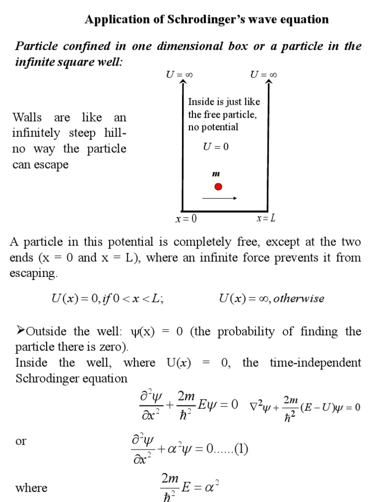 Particle in A Box Infinite Potential Well | PDF | Schrödinger Equation ...