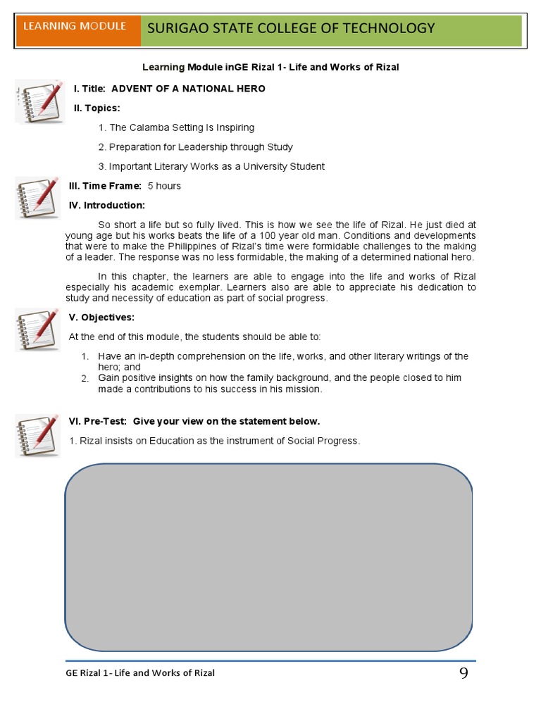 Surigao State College of Technology: Learning Module | PDF | Learning | Philippines