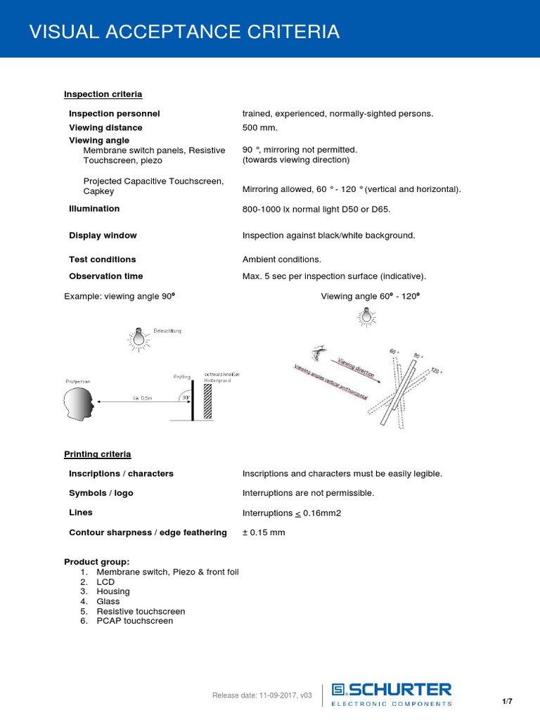 SENL - Visual Acceptance Criteria (EN) v03 | PDF | Touchscreen | Liquid ...
