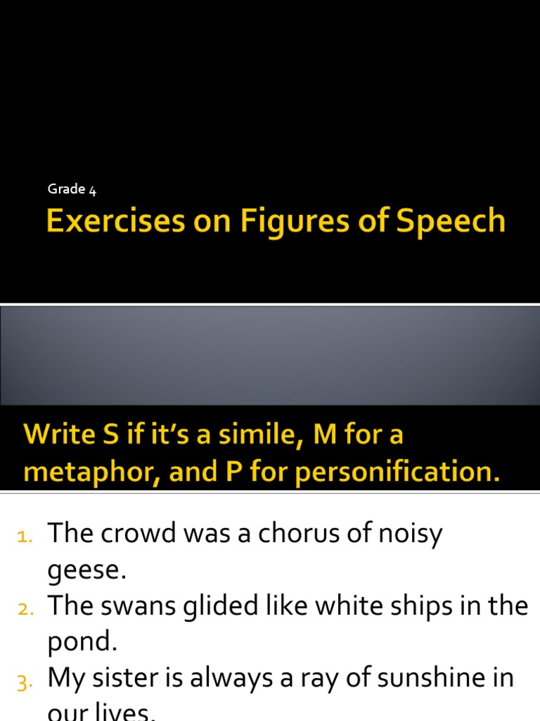 Figures of Speech Exercise | PDF