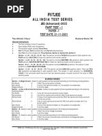 Aakash Scholarship Test Sample Papers - ANTHE Previous Year Question ...