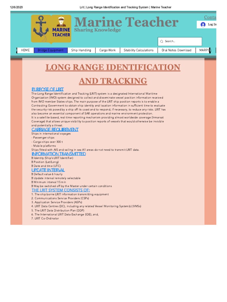 LRIT Data Overview | PDF