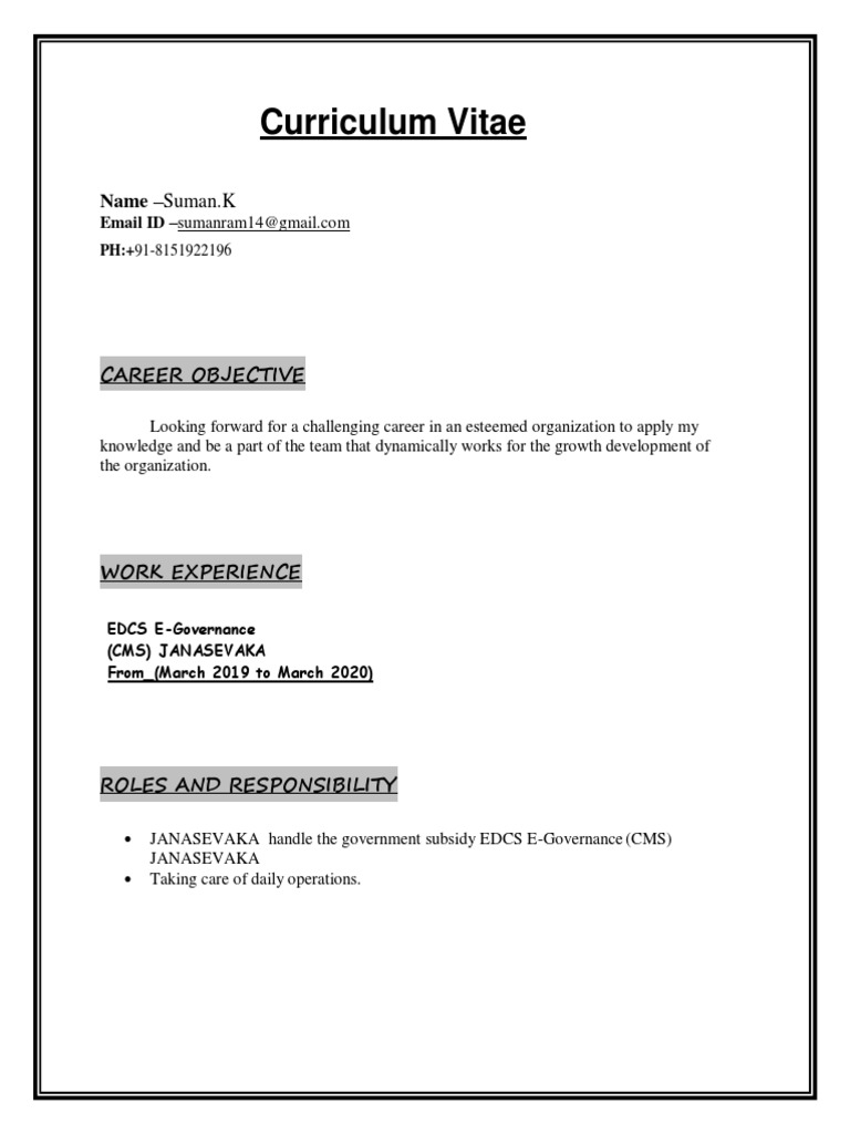 Suman Resume (1) - 1 | PDF