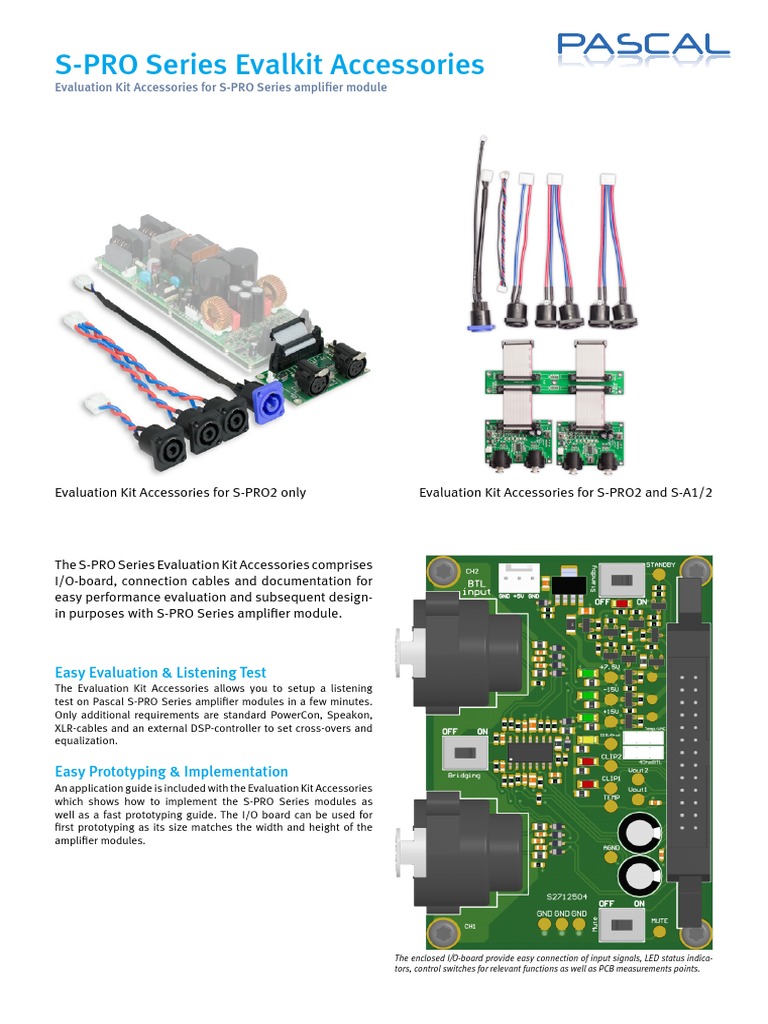 Evaluation Kit Accessories For S-PRO Series Amplifier Module | PDF