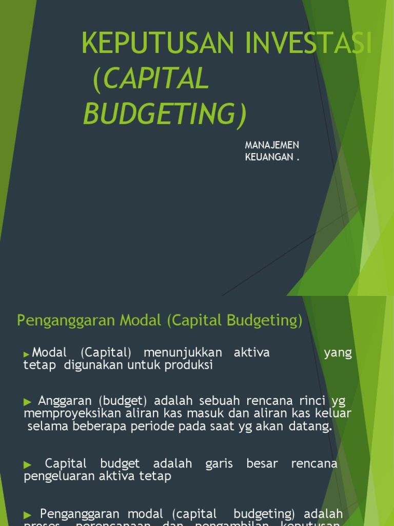 Manajemen Keuangan Budgeting | PDF