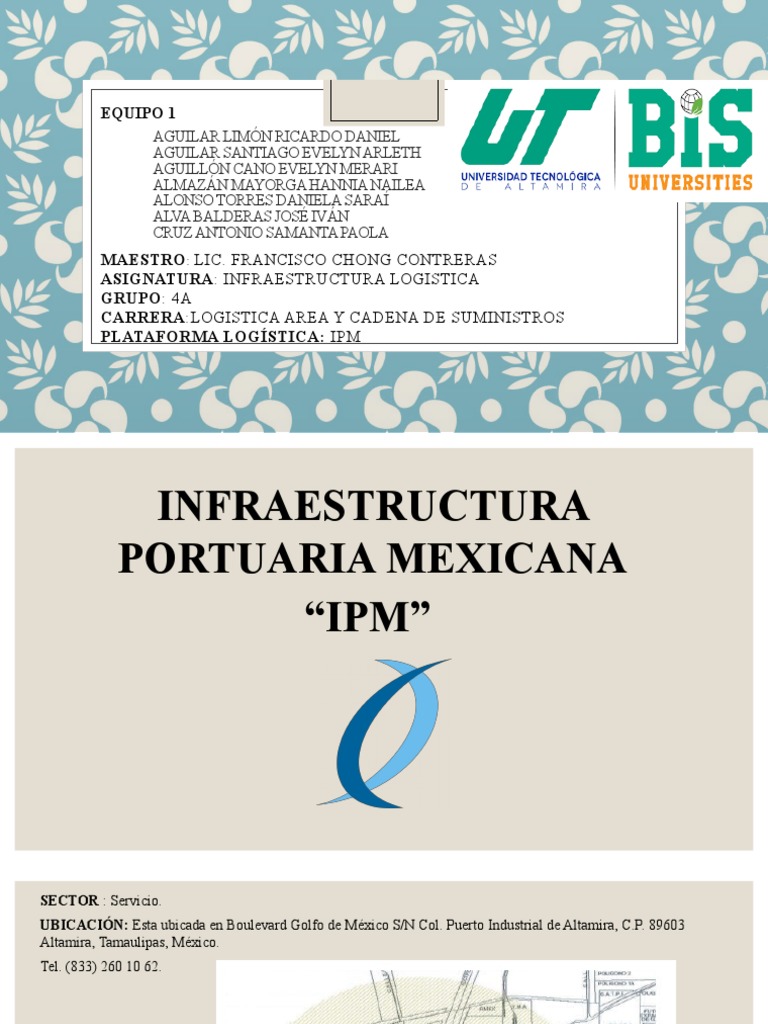 Infraestructura Logística en IPM Altamira | PDF | Logística | Transporte