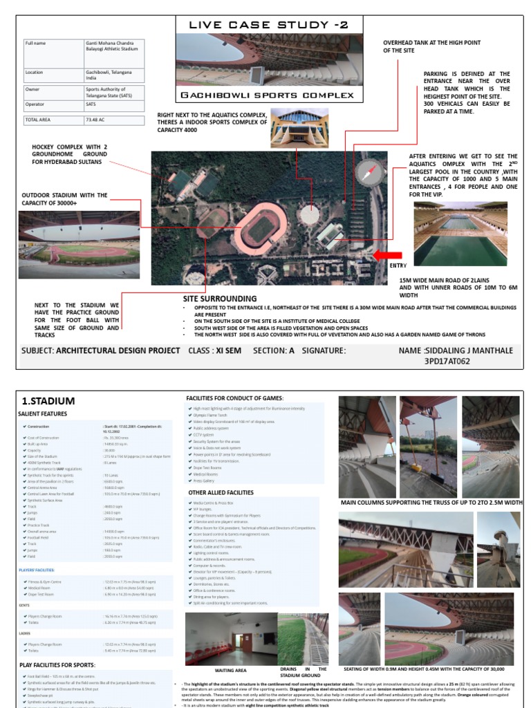 Gachibowli Stadium Case Study | PDF | Stadium | Sports