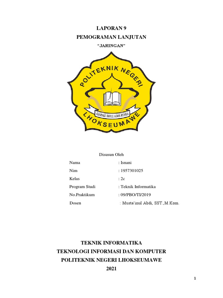 Laporan 9 Jaringan Isnani 1957301025 | PDF
