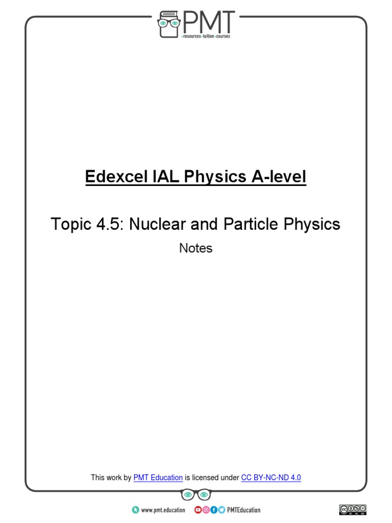 Nuclear and Particle Physics Notes | PDF | Electronvolt | Atomic Nucleus