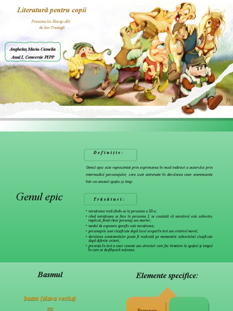 Basmul Cult - Povestea Lui Harap-Alb - Prezentare | PDF