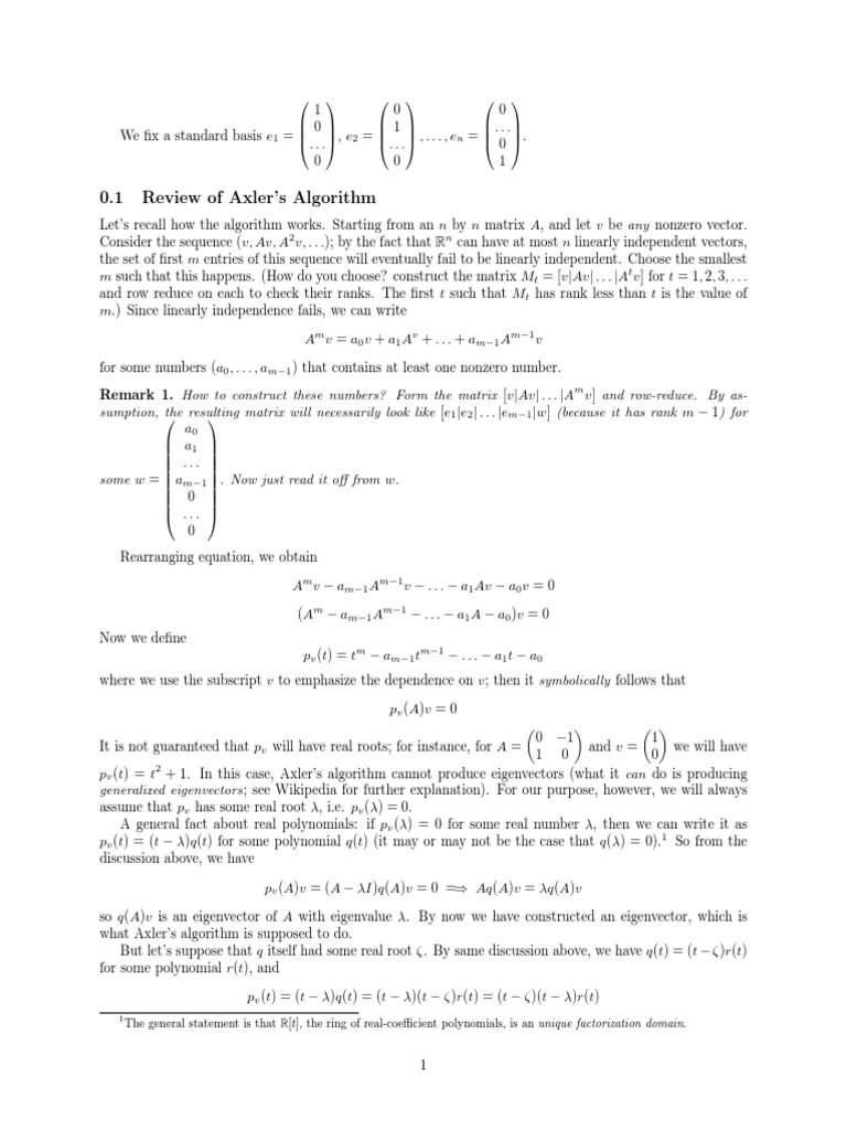 Yuchen Fu Axler | PDF | Eigenvalues And Eigenvectors | Matrix (Mathematics)
