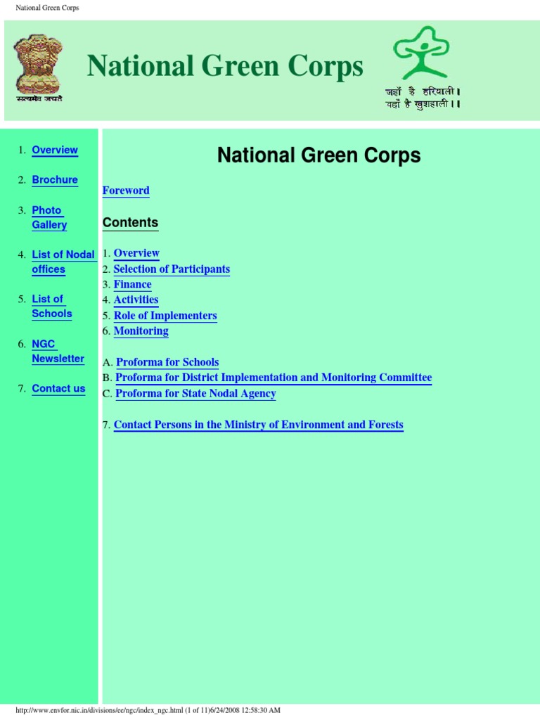 National Green Corps2 | PDF | Natural Environment