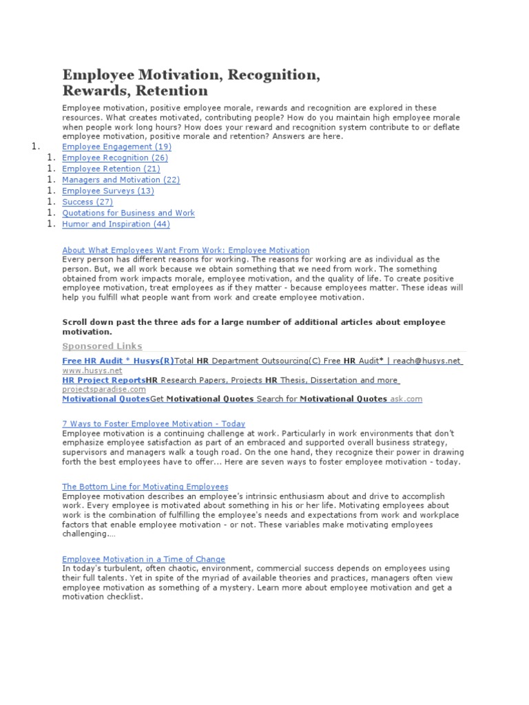 Employee Motivation | Motivation | Motivational