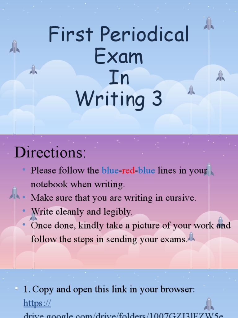 First Periodical Exam-Writing 3 | PDF