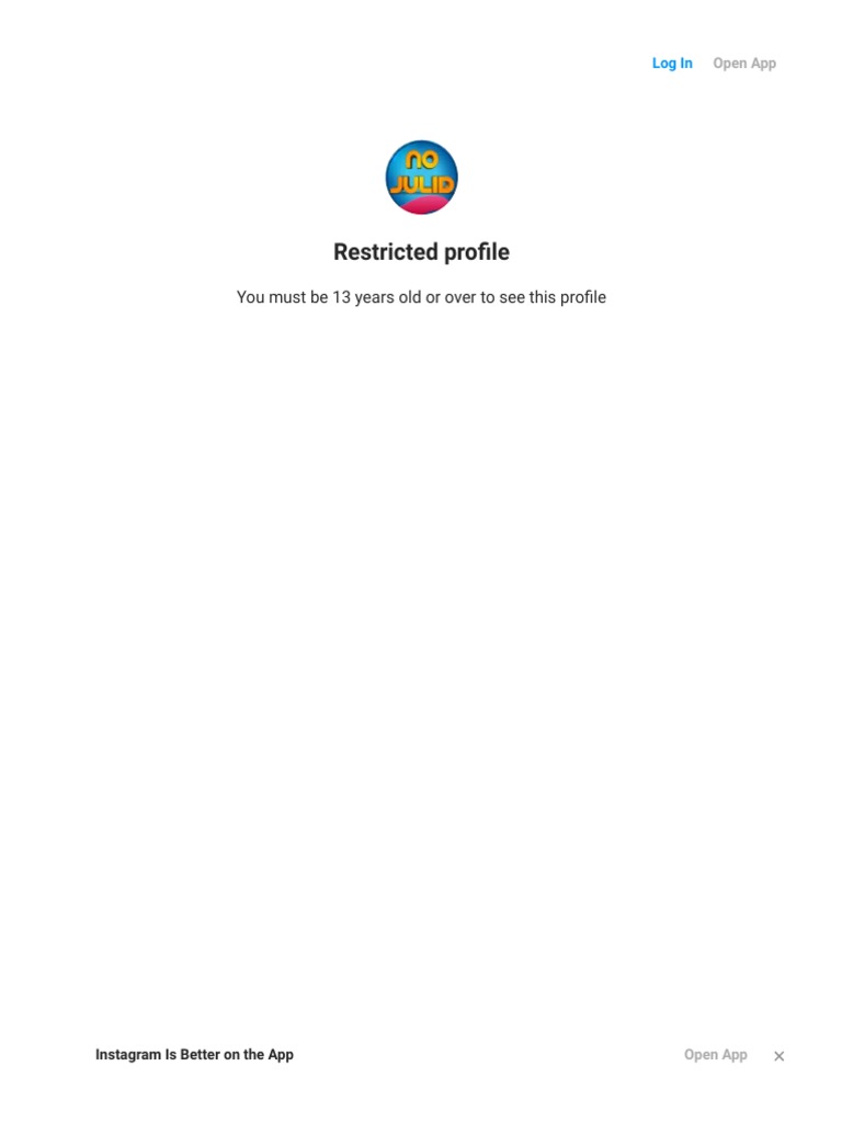 Restricted Profile: You Must Be 13 Years Old or Over To See This ...