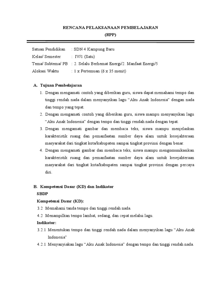 RPP Pembelajaran 5 Fix | PDF
