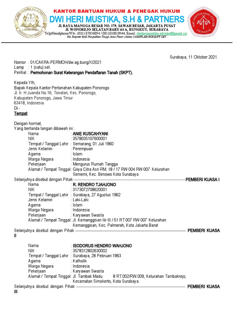 Permohonan SKPT | PDF