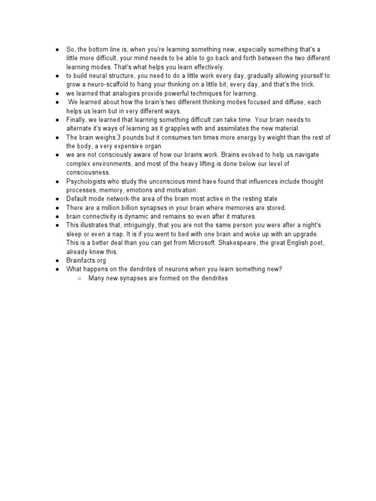 Focused Vs Diffuse Thinking | PDF | Memory | Thought