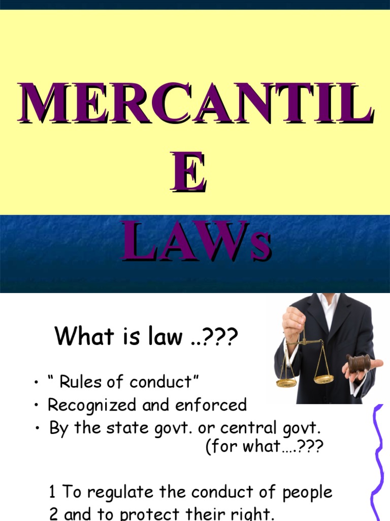 An Overview of Mercantile Laws and Key Concepts of Contract Law | PDF ...