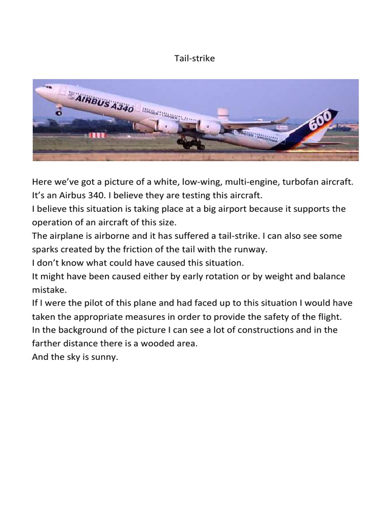 Picture Description | PDF | Airplane | Aircraft