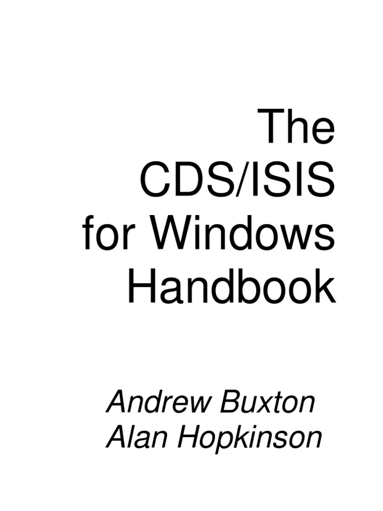 Winisis Handbook en 1 | PDF | Computer File | Command Line Interface
