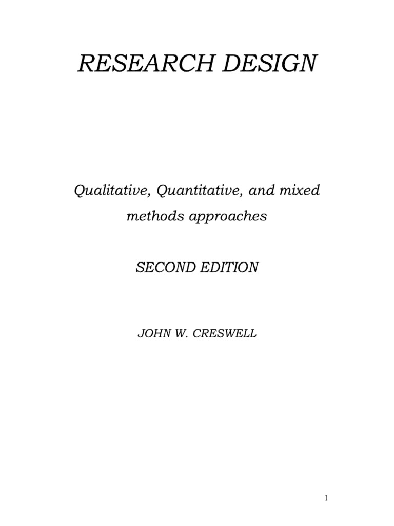 Cresswell Research Design | PDF