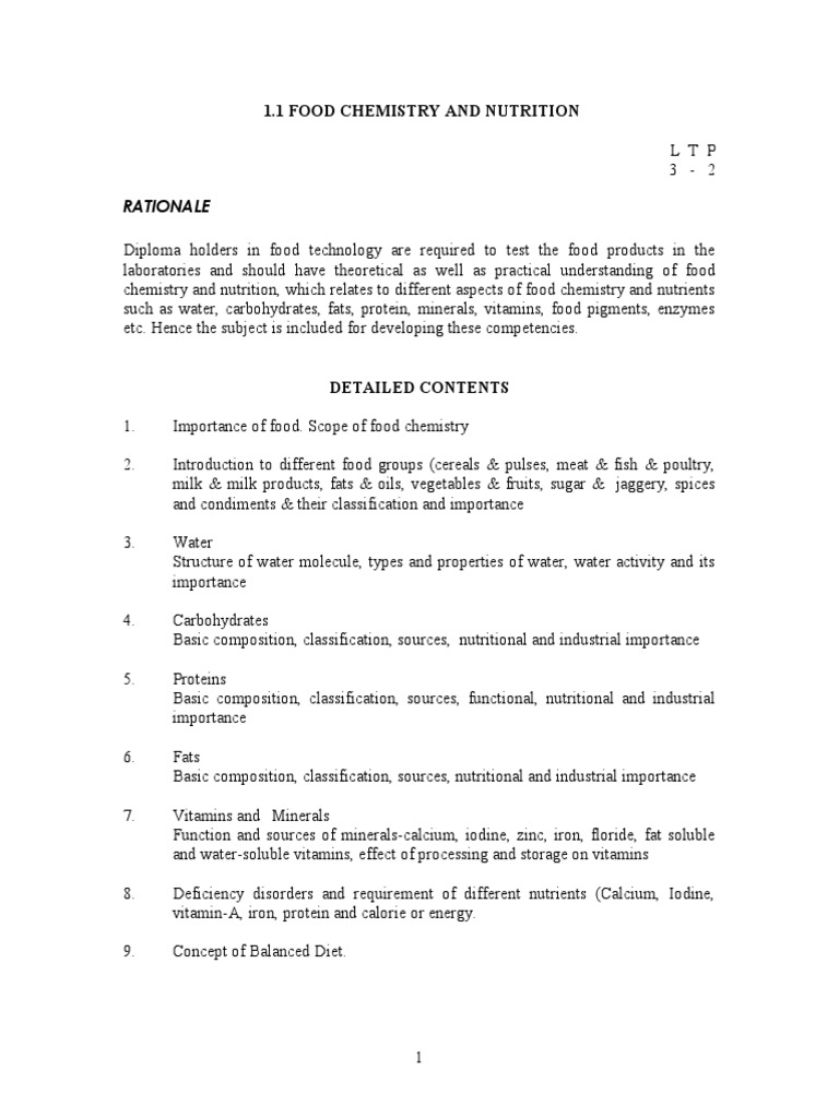 Food Chemistry and Nutrition Overview | PDF | Food Preservation | Capacitor