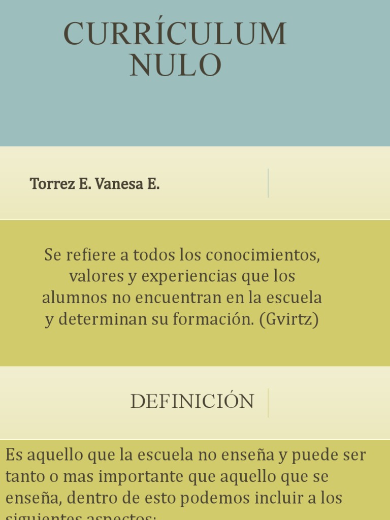 Currículum Nulo - Torrez | PDF