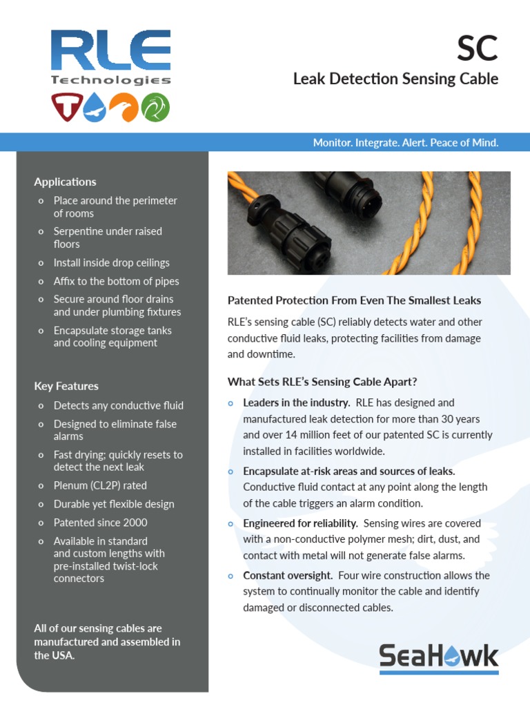 Leak Detection Sensing Cable Applications Download Free Pdf Leak