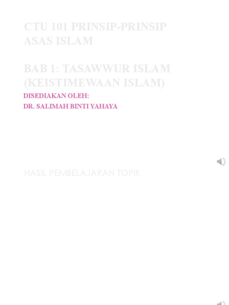 Ctu 101 Bab 1 Keistimewaan Islam | PDF