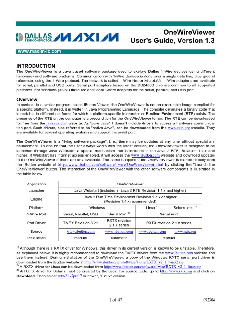 1 Wire Viewer User Manual | PDF | Installation (Computer Programs ...
