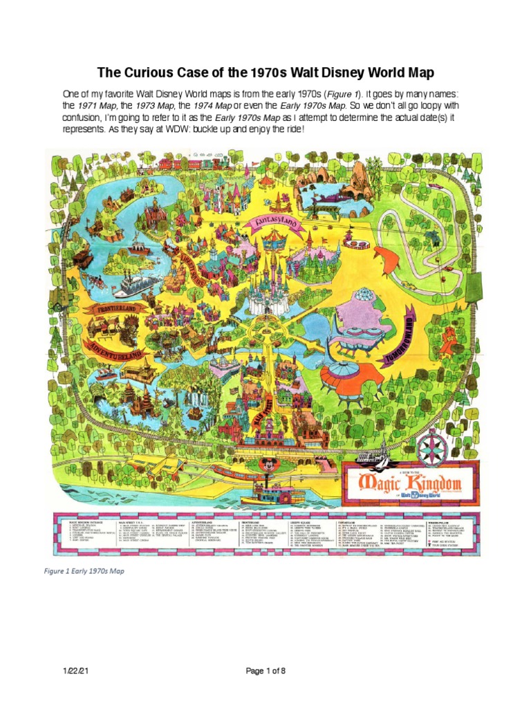 The Curious Case of The 1970s Walt Disney World Map | PDF | Walt Disney ...