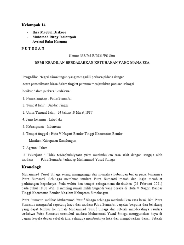 Analisis Kasus Kelompok 14 | PDF