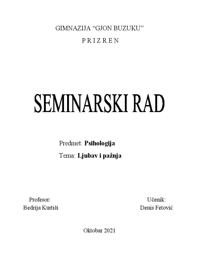 Seminarski | PDF