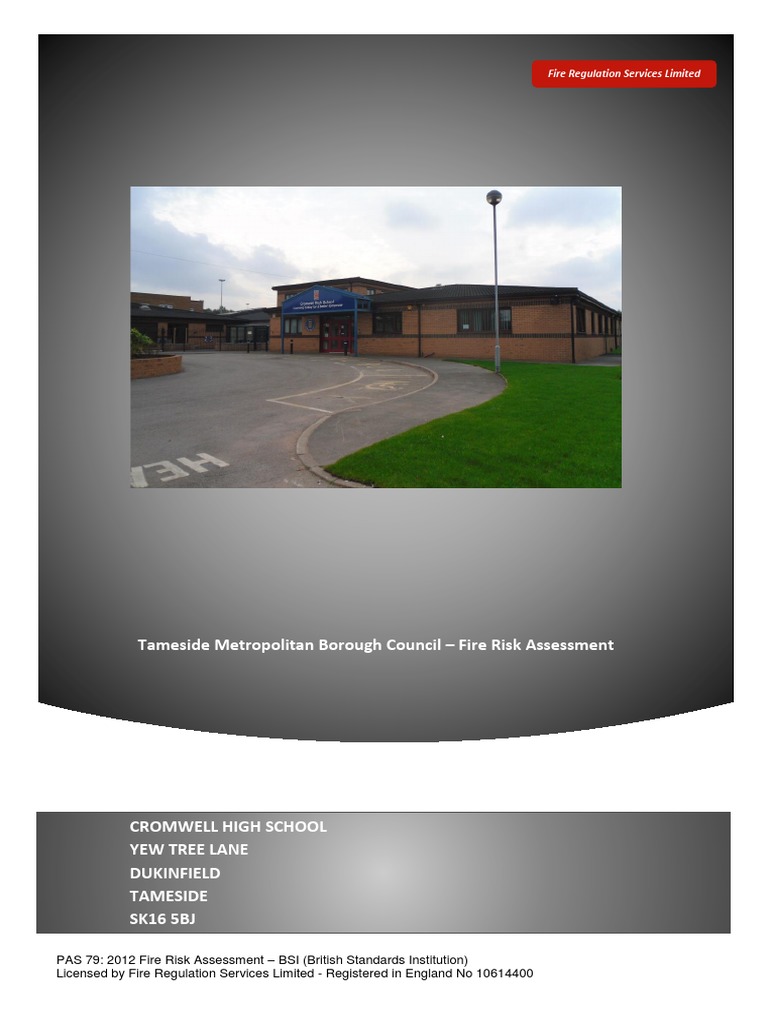 Tameside Metropolitan Borough Council - Fire Risk Assessment | PDF ...