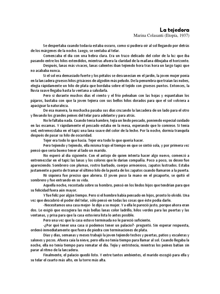 La Tejedora | PDF | Telar