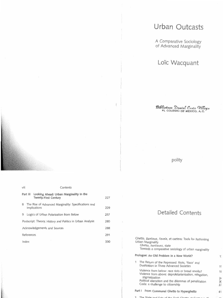 Wacquant. Urban Outcasts | PDF