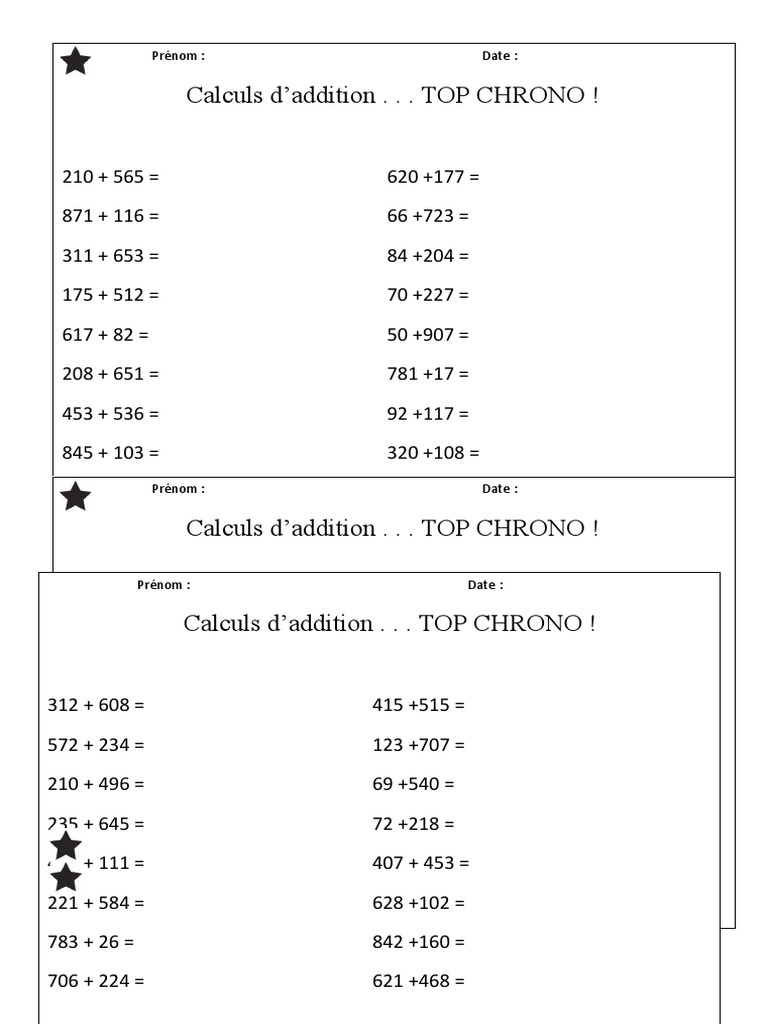 Addition Speed Drills for Kids | PDF