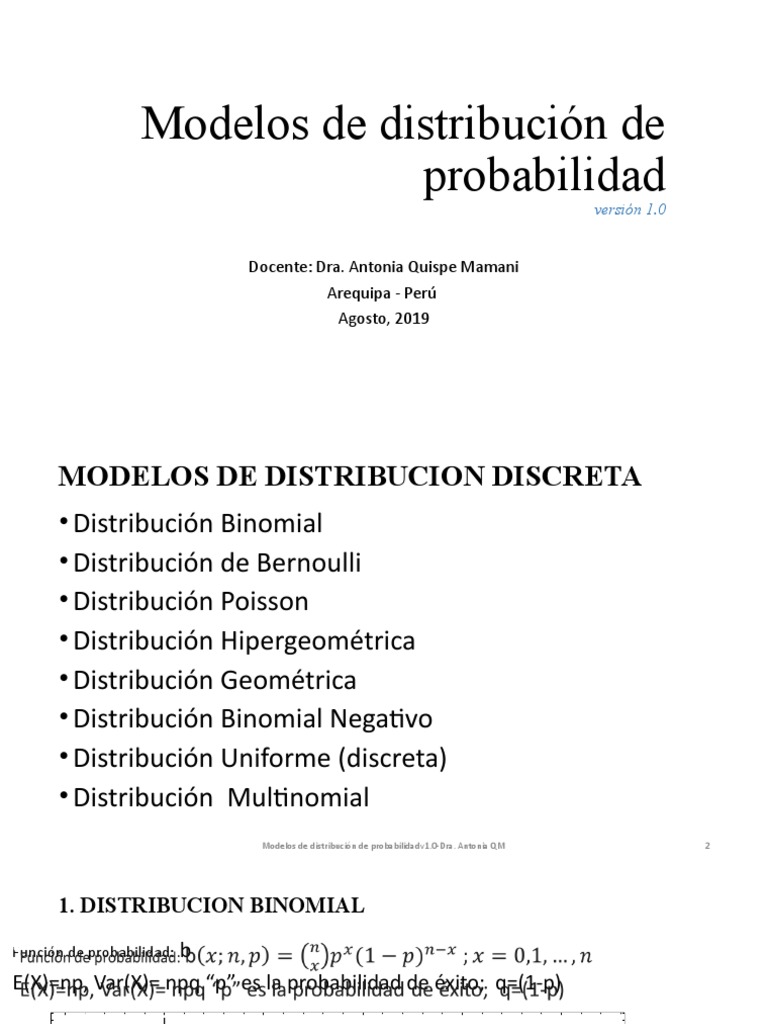 Modelos de Distribucion | PDF | Distribución normal | Distribución de ...