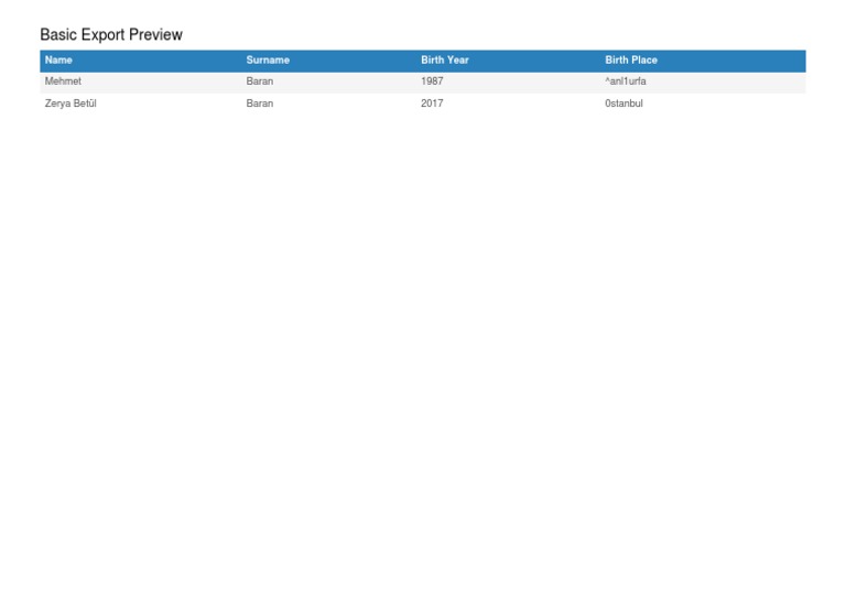 Basic Export Preview | PDF