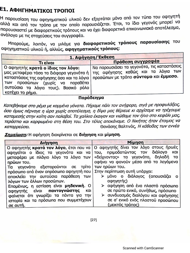 ΑΦΗΓΗΜΑΤΙΚΟΙ ΤΡΟΠΟΙ | PDF