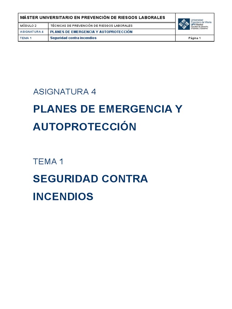 Tema 1. Seguridad Contra Incendios | PDF | Combustión | Calor