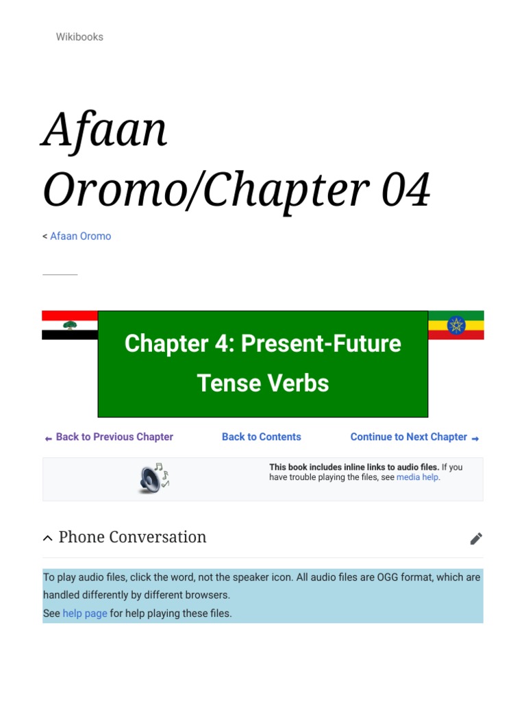 Afaan Oromo-Chapter 04 - Wikibooks, Open Books For An Open World | Download Free PDF ...