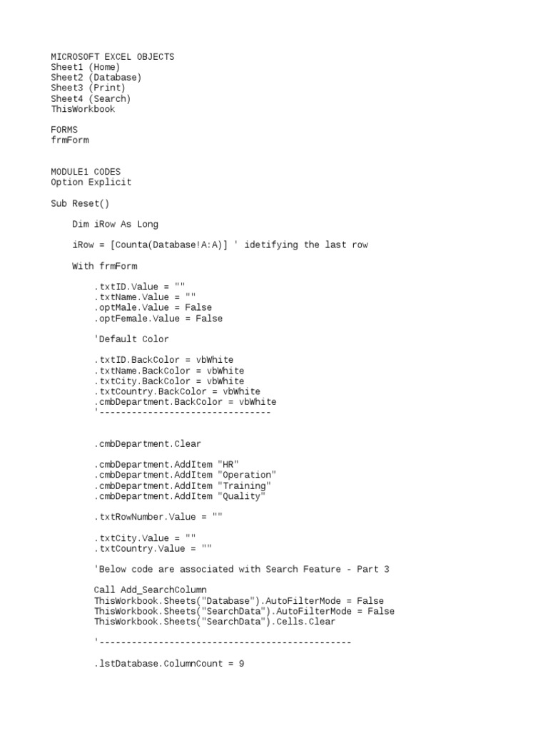 FULLY AUTOMATED DATA ENTRY CODES (Module1) | PDF | Databases | Boolean ...