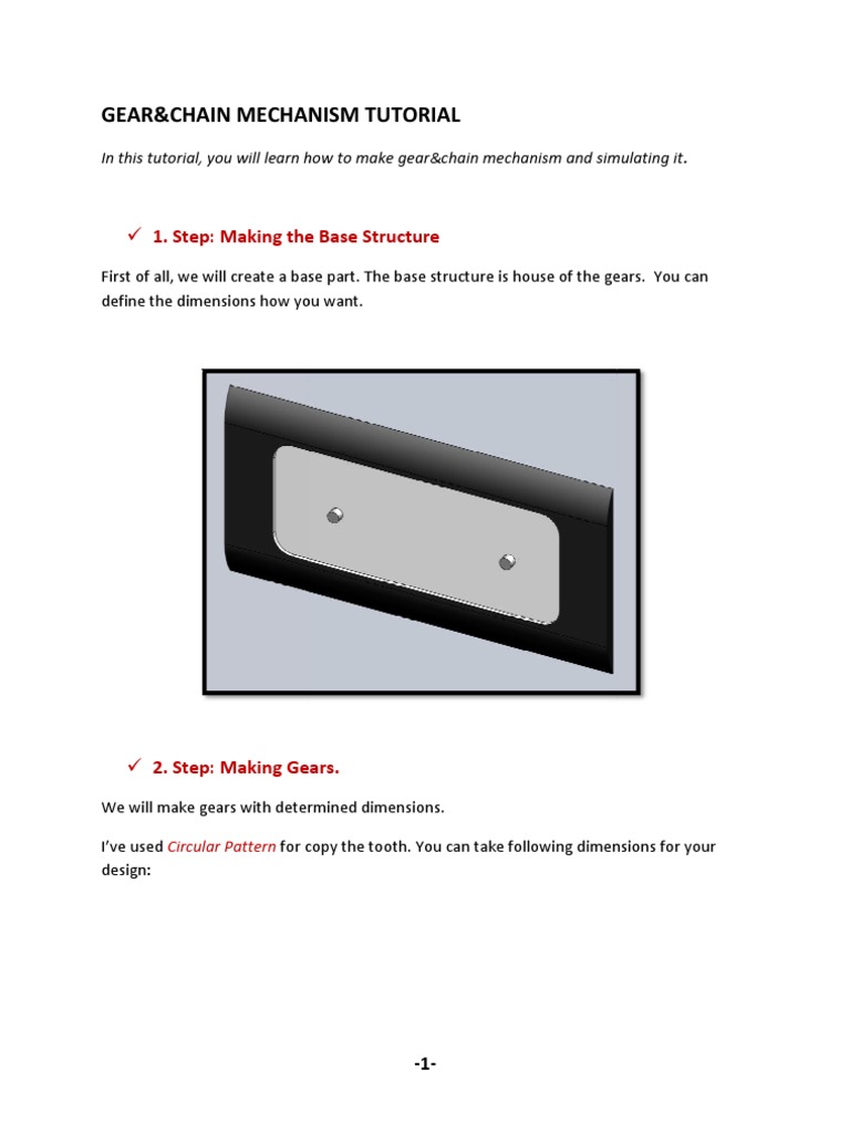 Gear & Chain Mechanism Tutorial | PDF | Home & Garden